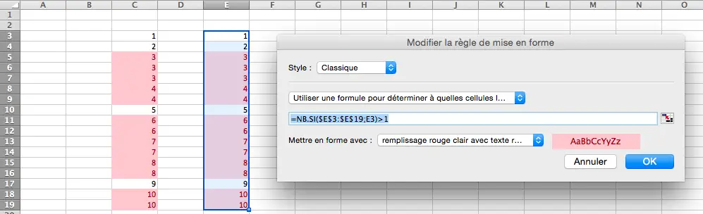 Mise en Forme Conditionnelle: comment identifier les doublons sur Excel ...