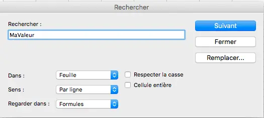 L'outil Rechercher et Remplacer dans Excel - Formule Excel