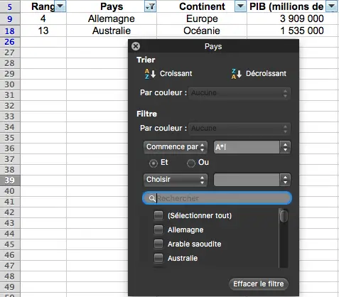 Tutoriel: Les filtres de données sur Excel - Formule Excel